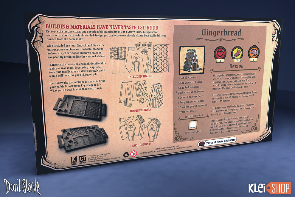 Don't Starve: Pig House Gingerbread Mold (LIMITED EDITION) – Klei Merch ...