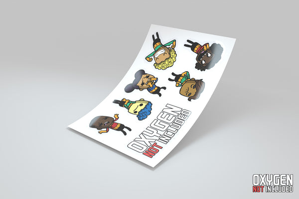 Oxygen Not Included: Stickers 4 Sheet Pack – Klei Merch Shop
